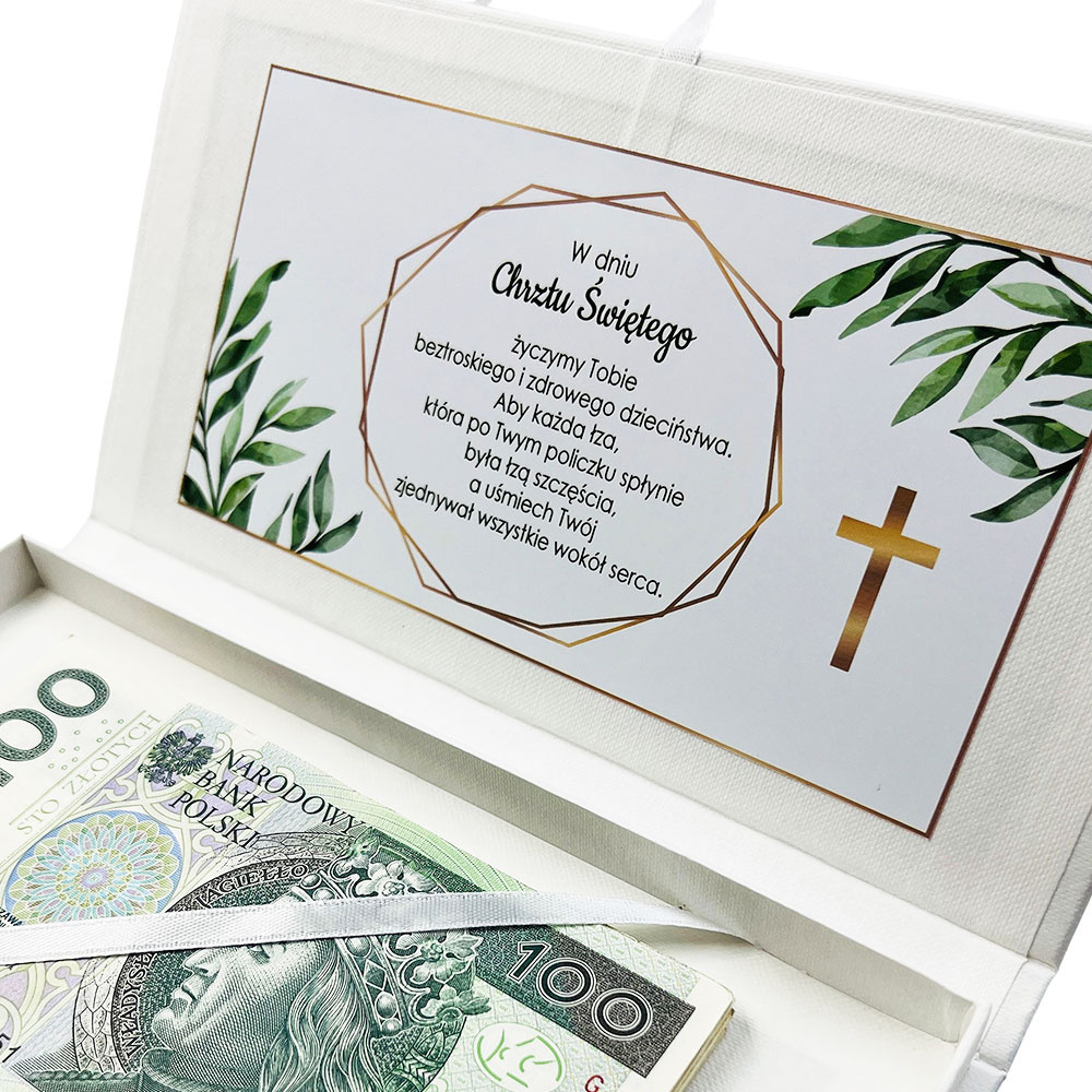 Pudełko na Pieniądze Chrzest - Prezent na Chrzest Święty dla Chłopca Dziewczynki Pamiątka Chrztu ...